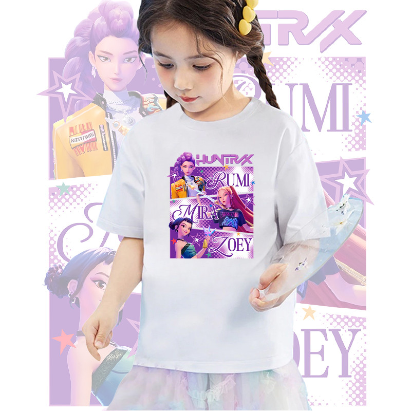 COD (จัดส่งตลอด 24 ชั่วโมง) Kpop Demon Hunters เสื้อเชิ้ต 100-150CM N27 ...