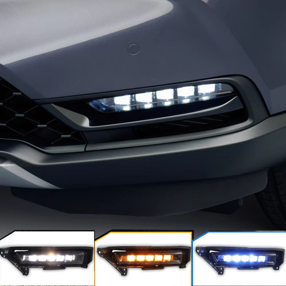 DRL สําหรับ Honda HRV HR-V Vezel 2022 2023 12V LED รถไฟวิ่งกลางวันหมอก ...