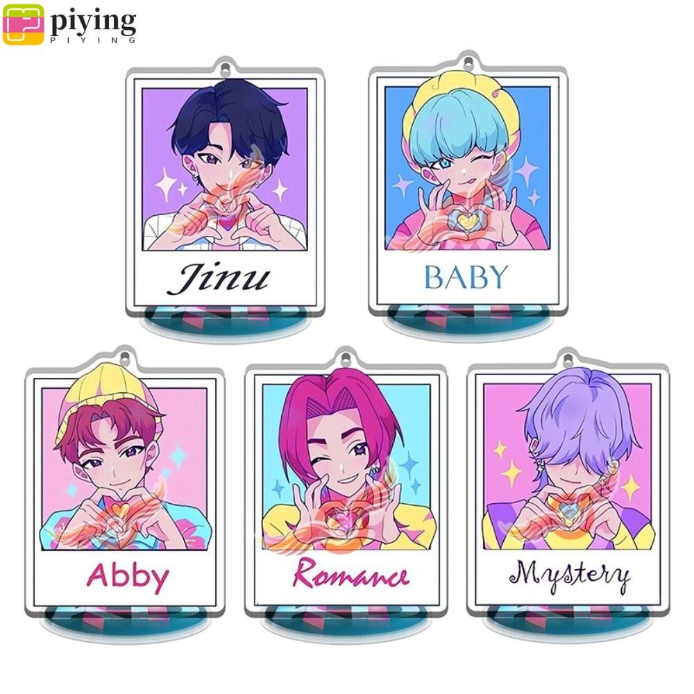 PIYING อะคริลิคตัวเลขขาตั้ง, Rumi Mira Zoe พร้อมสร้อยคอลูกปัด KPop ...