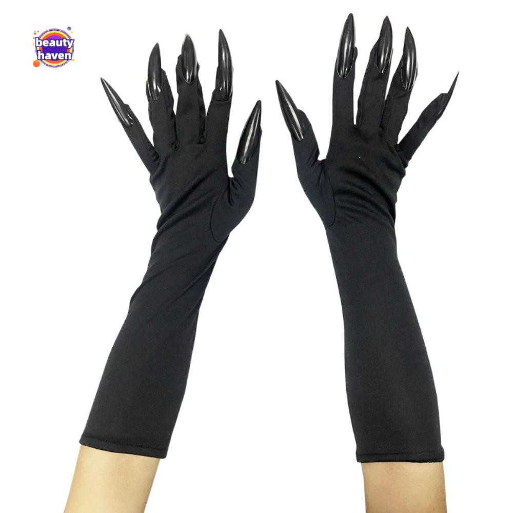 ถุงมือเล็บยาว Ghost Claw Mittens สีดำ น่ากลัว ใช้สำหรับคอสเพลย์แม่มดและ ...