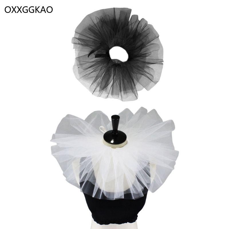 Women's Mesh Neck Ruff Tulle Ruffle Collar Renaissances Halloween ...