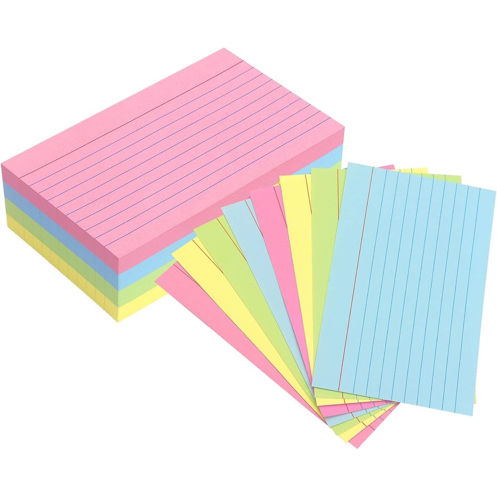 การ์ดดัชนีสี Tamaki 3 X 5 Ruled Note Cards แฟลชการ์ดสําหรับศึกษา, Home ...