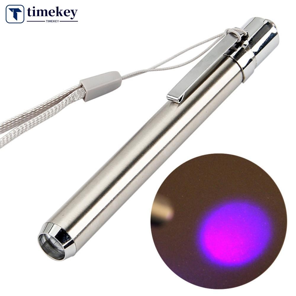 TME 365/395nm สแตนเลส Mini Pocket Lamp Led 365/395 UV ไฟฉายไฟฉาย Ultra ...