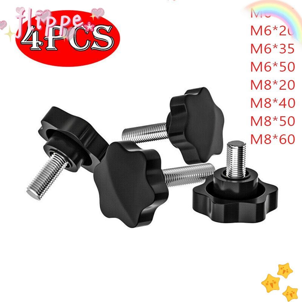 FIPE 4PCS Star Knob Grips ปฏิบัติเกลียว M6 M8 Thumb สกรู | Shopee Thailand