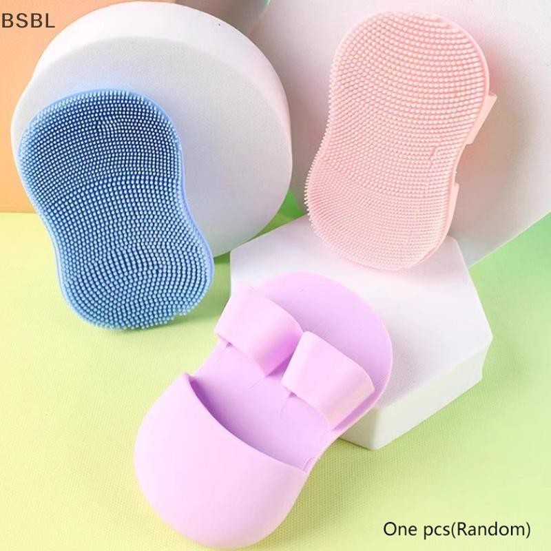 BSBL Mini Finger Face Washing Brush Slipper Shape ซิลิโคนอ่อนนุ่มทํา ...