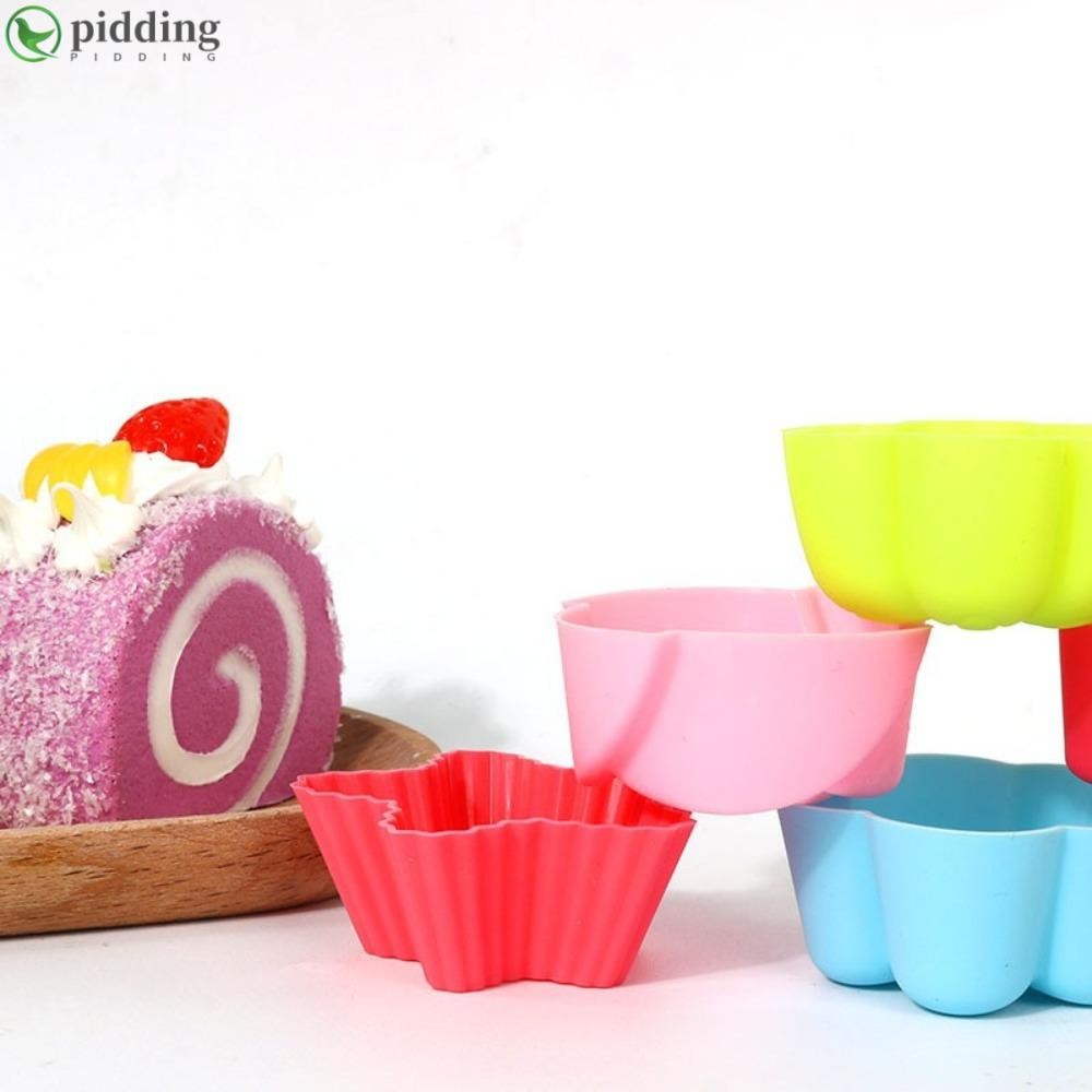PIDDING แม่พิมพ์เค้กซิลิโคนดอกไม้, แม่พิมพ์สบู่ขนาดเล็ก DIY 5 ซม. ...