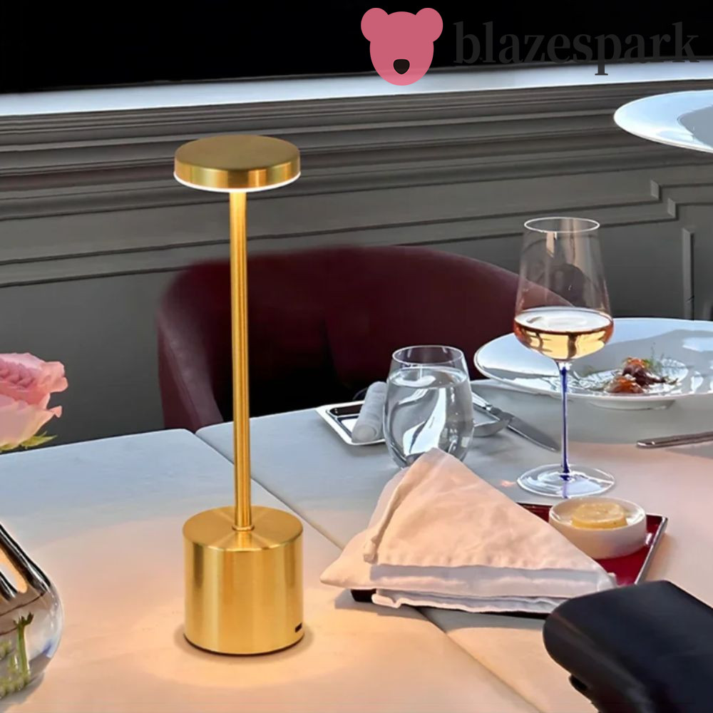 BLAZESPARK โคมไฟตั้งโต๊ะ LED, Stepless Dimming USB ชาร์จ Touch Sensor โคมไฟ,โลหะประเภท C ชาร์จ ...