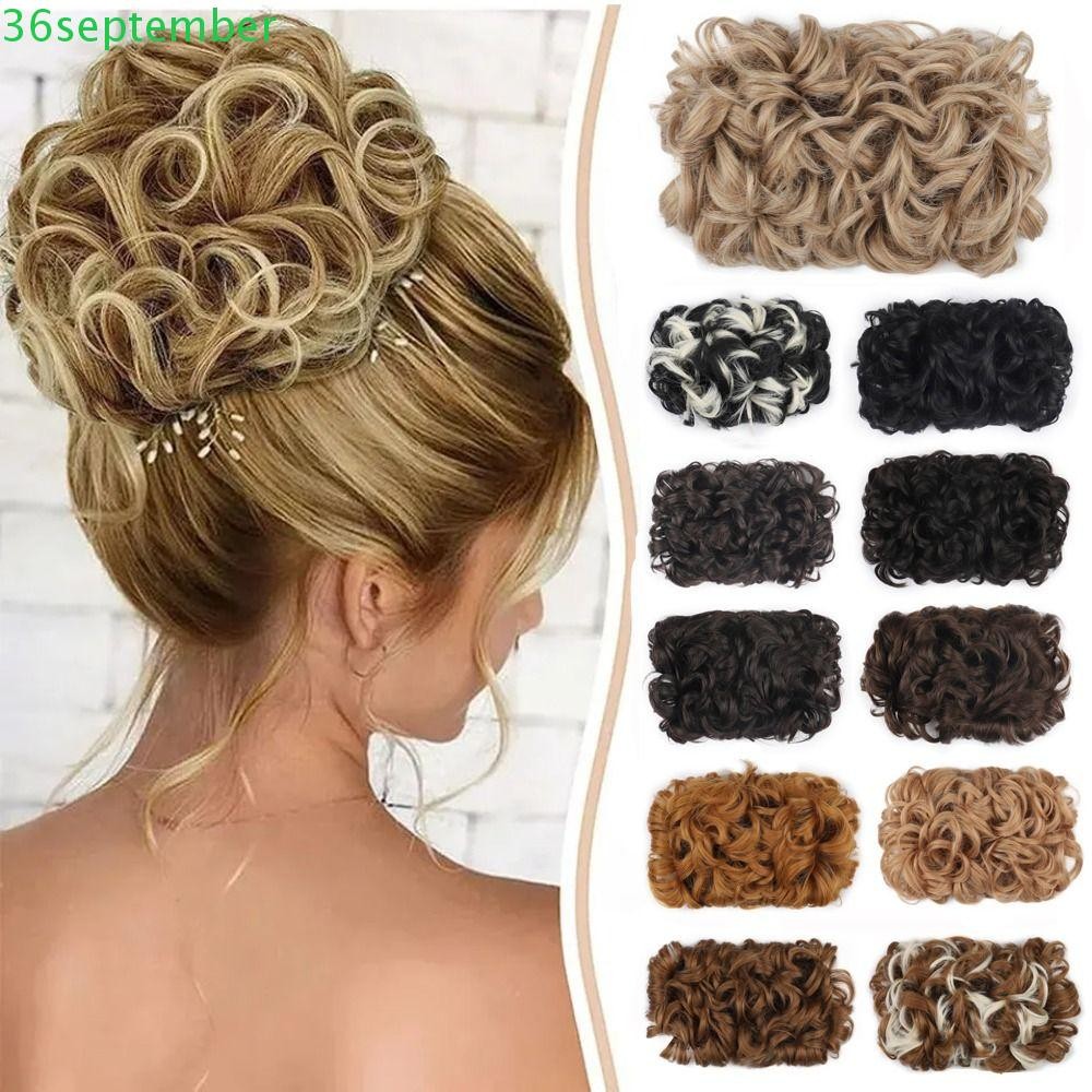 SPEPEMBER Drawstring Hair Bun สังเคราะห์ผมขยายทรงผม สร้อยผมบันไดขึ้นทรง ...