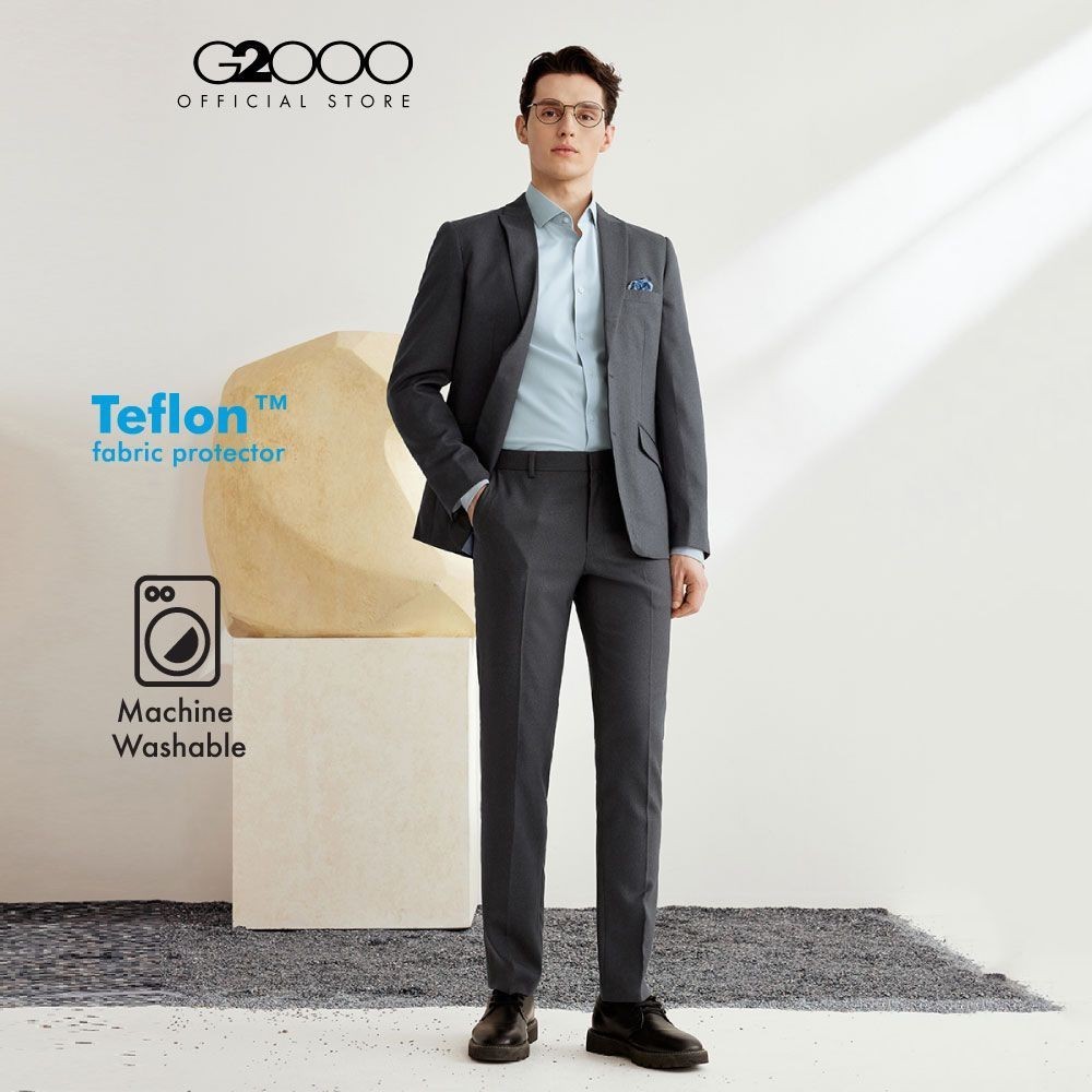 G2000 เสื้อสูทสำหรับผู้ชาย ทรง Smart Fit รุ่น 4111202295 GREY | Shopee Thailand