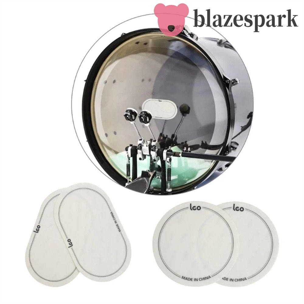 BLAZESPARK Bass Drum Patch, เดี่ยว/คู่กลองผิว Drumhead Protector,ทนทานเหยียบ Patch ดนตรีแน่น ...