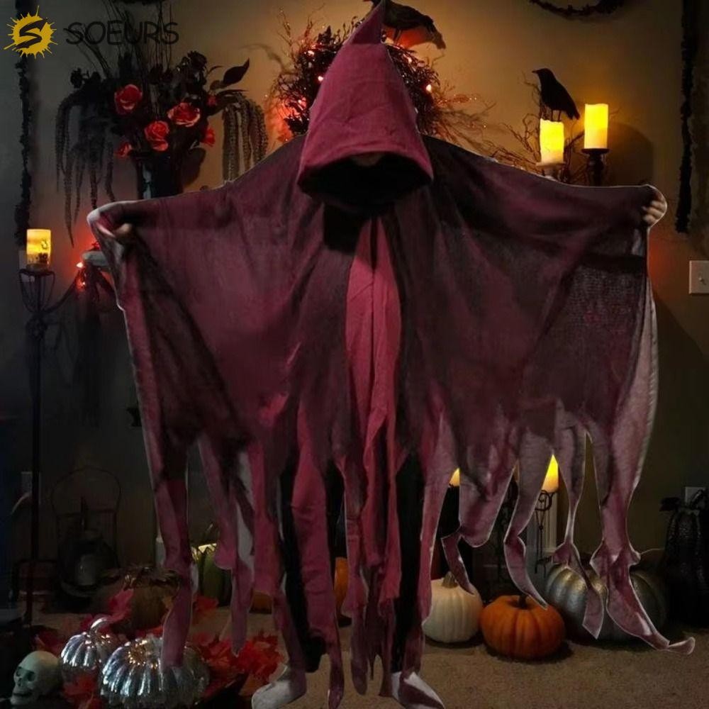 เสื้อคลุมคอสเพลย์ Ghost Wizard สำหรับงานฮาโลวีน ทำจากโพลีเอสเตอร์ พร้อม ...