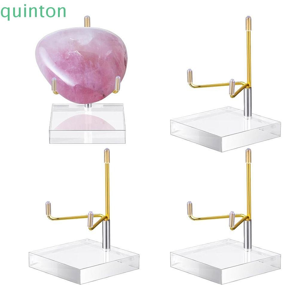 QUITON แขนโลหะผู้ถือคริสตัล,ปรับยางนุ่มกรณีอะคริลิคใสขาตั้งจอแสดงผล,ข้น ...