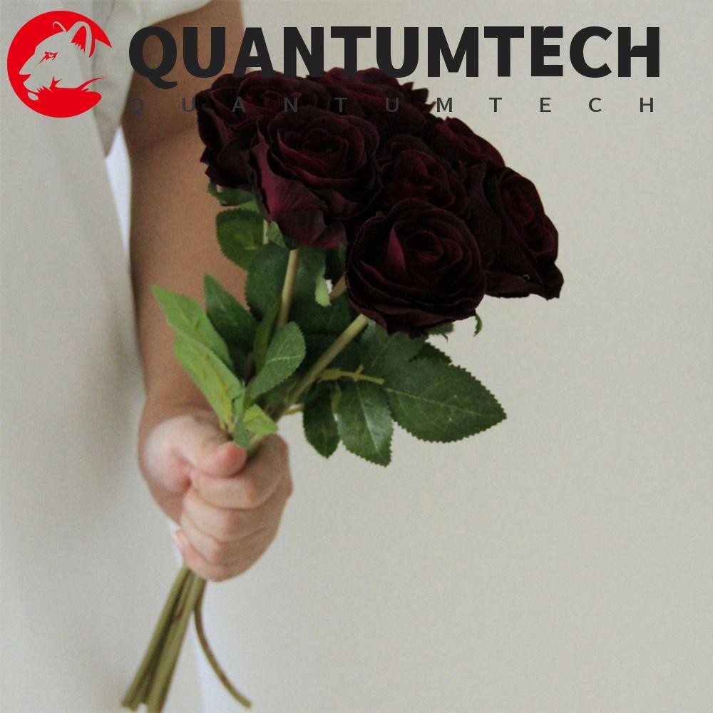 QuantumTech ดอกกุหลาบประดิษฐ์ 8 หัว เหมาะสำหรับการถ่ายภาพและตกแต่งงานแต่งงาน | Shopee Thailand