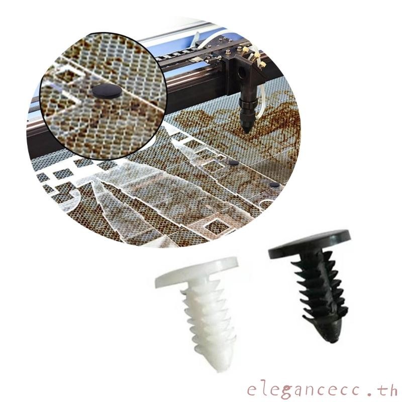 ELEGAN 100 ชิ้น Tree-shape Rivets Push Pins Rivet รังผึ้งเลเซอร์เตียง ...