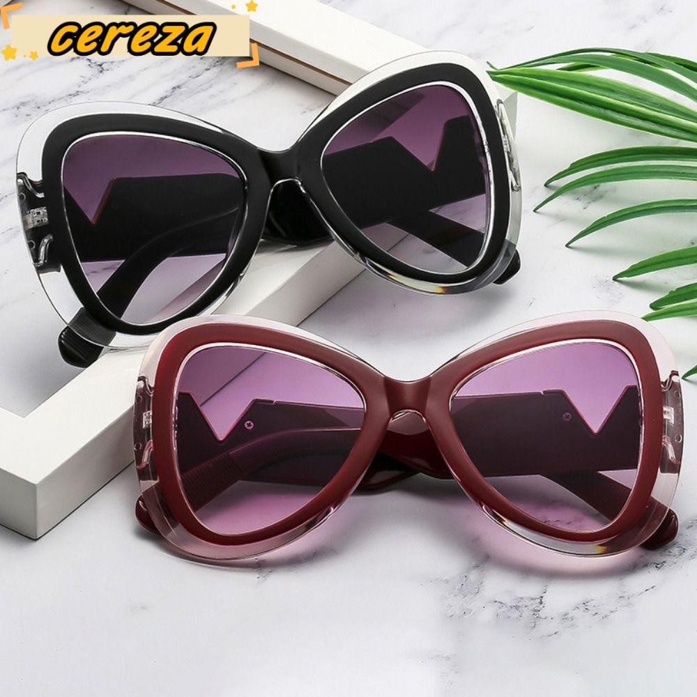 แว่นกันแดด COREZA Cat Eye สไตล์ Retro กรอบใหญ่และPunk พร้อมเทคโนโลยี ...