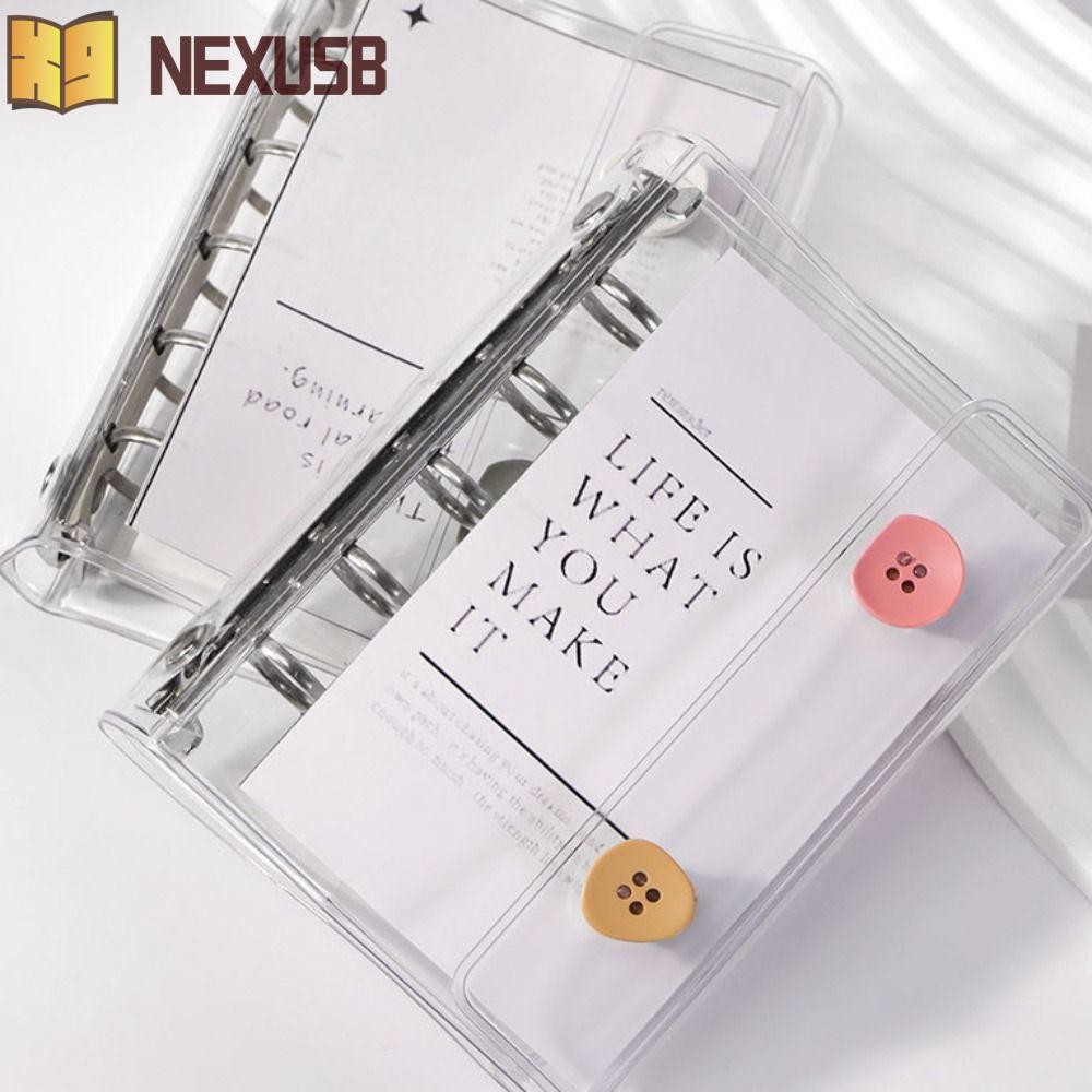 NEXUSBEAM M5 Binder,โปร่งใสหลายสีโน้ตบุ๊คแบบหลวม,แฟชั่น 5 หลุม PVC ...