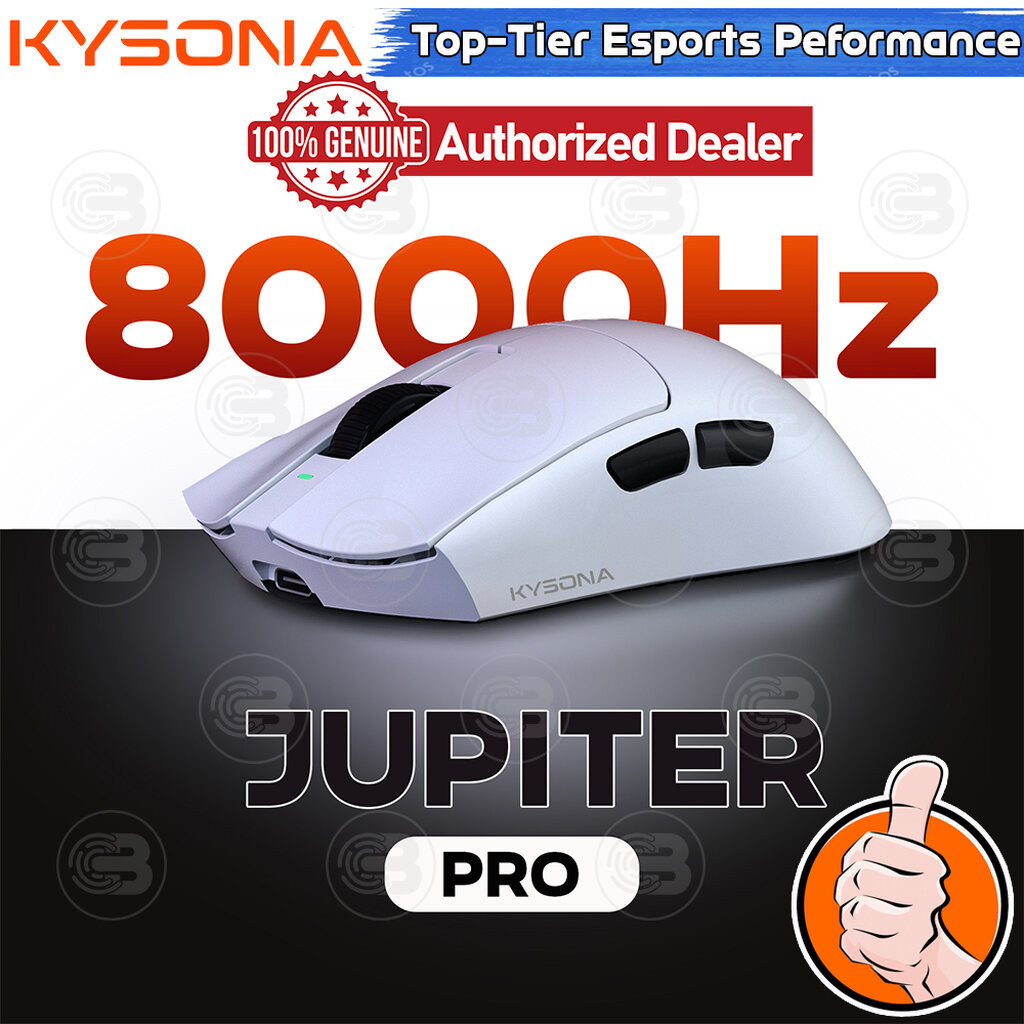 [CoolBlasterThai] KYSONA JUPITER Pro White 8K PAW3395/49± 3G/26000 DPI ...