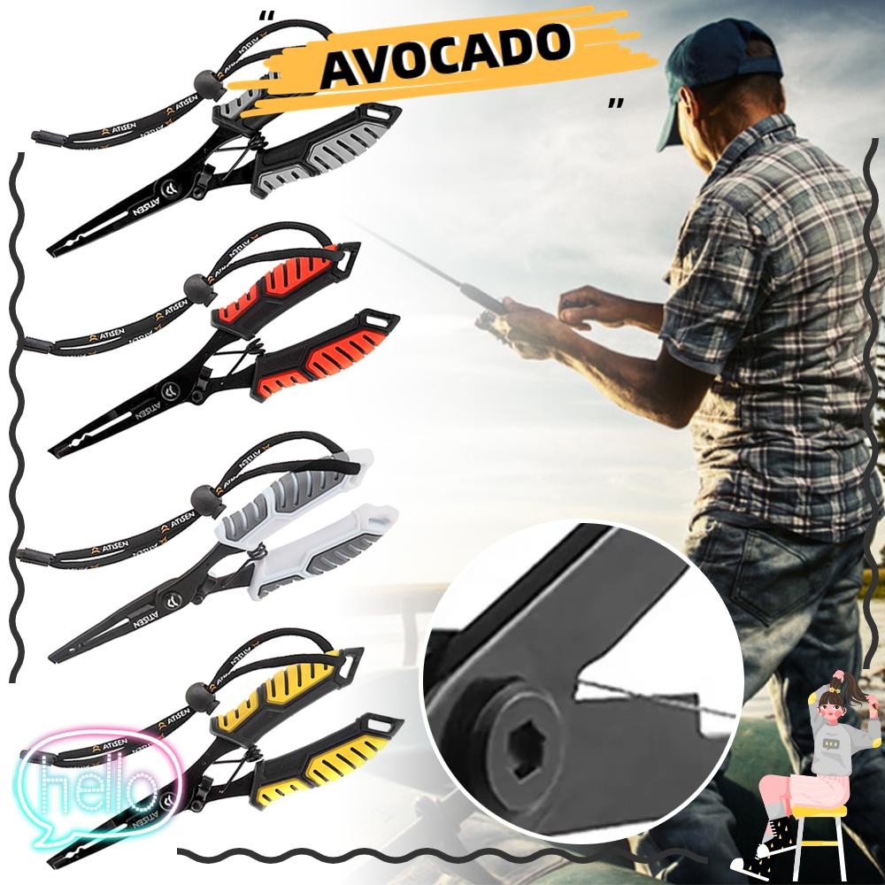 AVOCAR กรรไกรตัดสาย สแตนเลสคุณภาพสูง มือจับกันลื่น สำหรับงานตกปลาและ ...