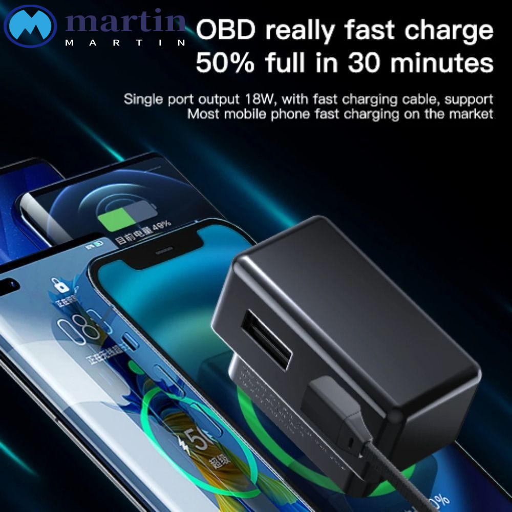 MARTIN OBD อะแดปเตอร์ชาร์จ, OBD Wall Adapter OBD ที่ชาร์จแบตในรถ, ชาร์จ ...