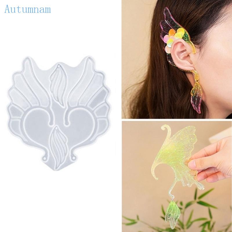 DIY Elf Ear Clip Silicone Mold Butterfly Fairy Wing Earrings Epoxy ...