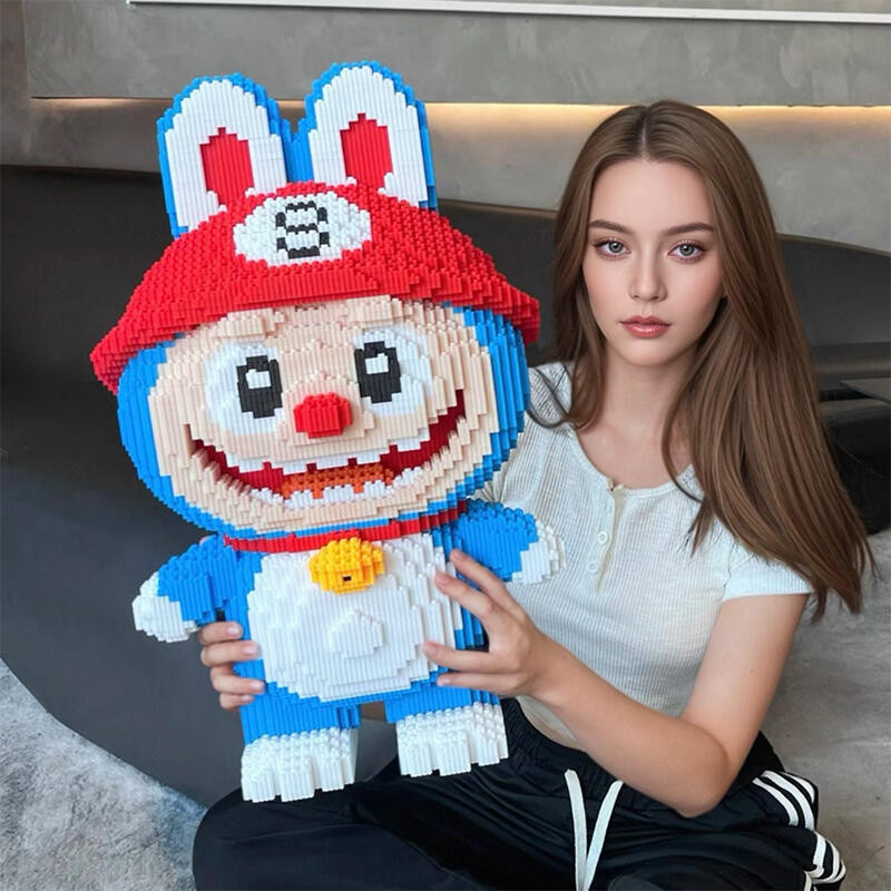 บล็อกตัวต่อ Labubu x Doraemon เลโก้ ตัวใหญ่ 10000pcs บล็อกอาคาร 3D ตัว ...