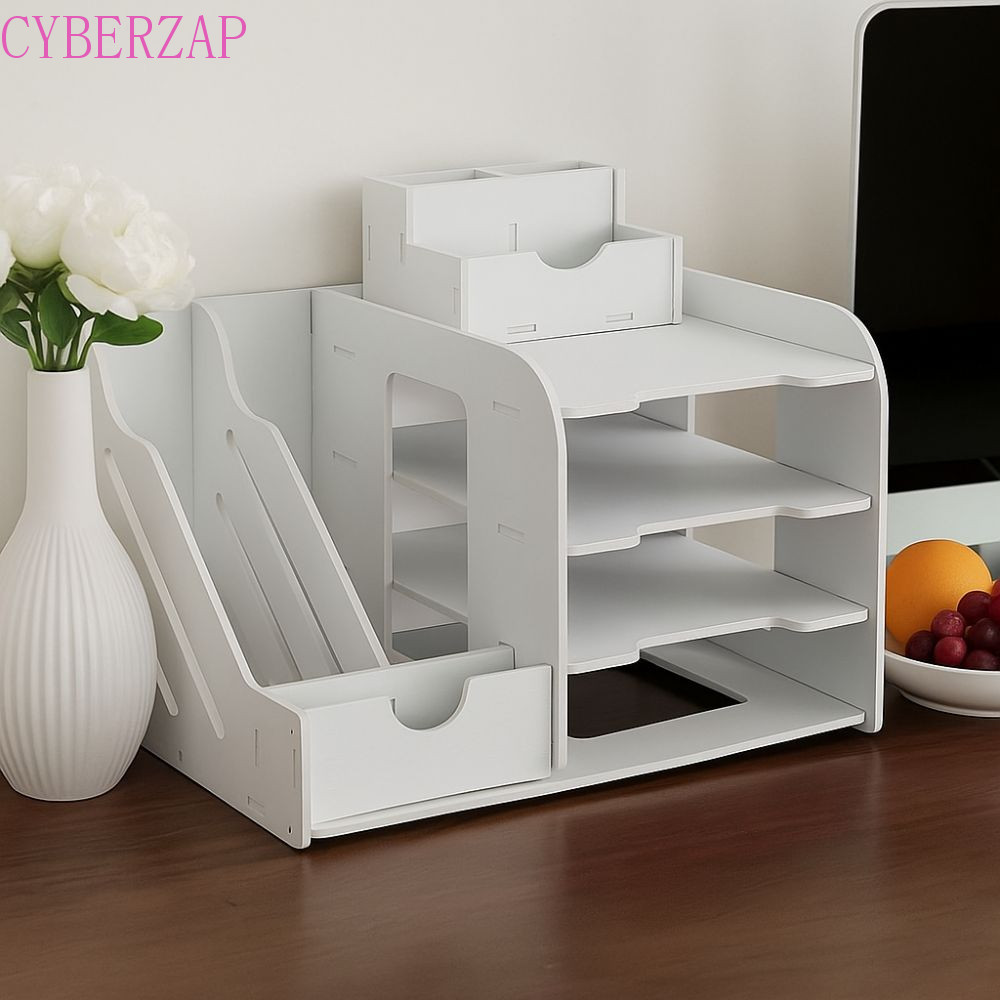 CYBERZAP File Storage Rack,ขนาดใหญ่ความจุหนา Desktop Organizer, Office ...