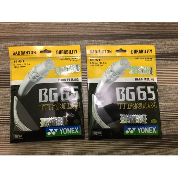 BERGU_IDOriginal Yonex BG65 TI / BG 65 65ti สายแบดมินตันไทเทเนียม | Shopee Thailand