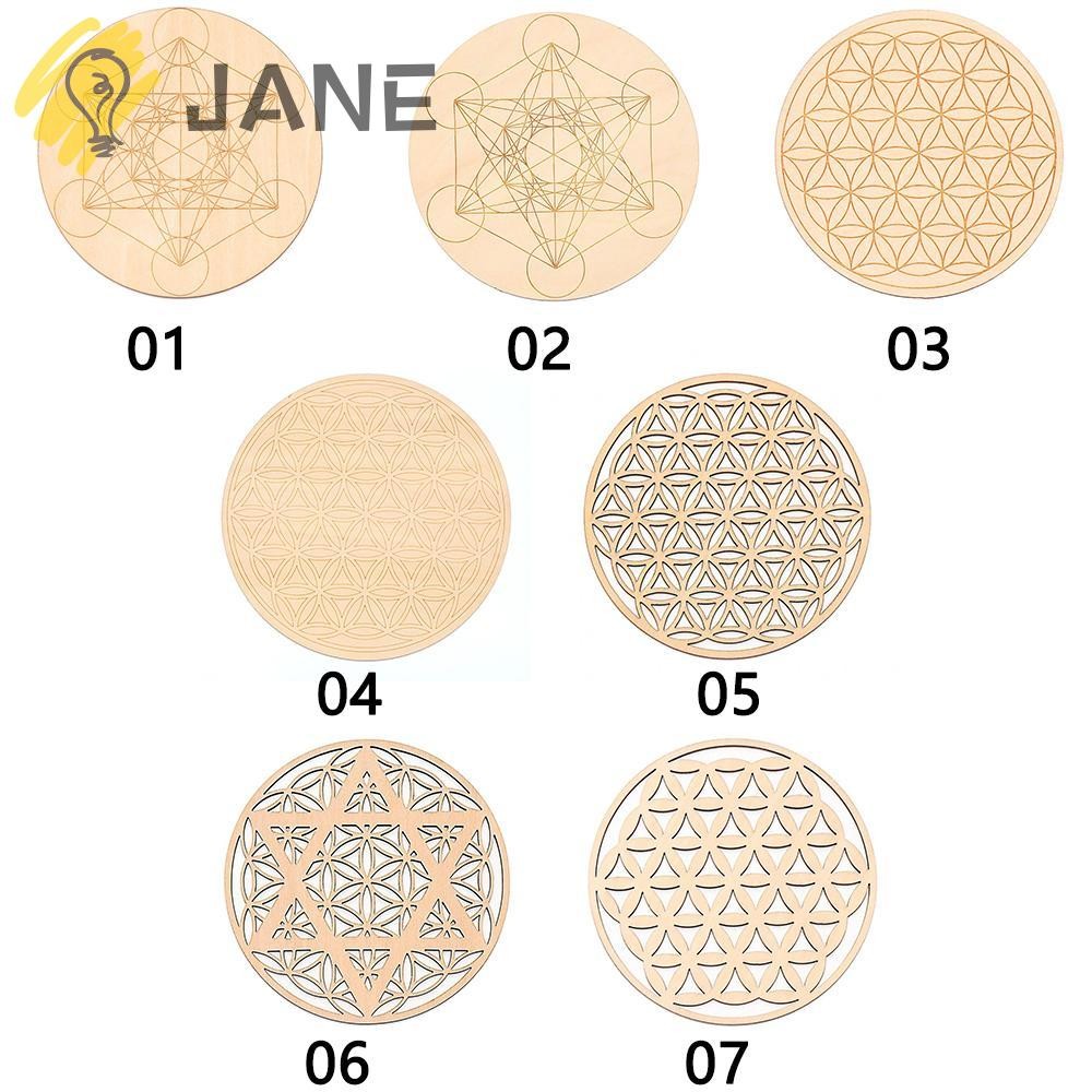 JANE Wood 10 ซม. ดอกไม้แห่งชีวิตศิลปะและหัตถกรรมแกะสลักวงกลม | Shopee ...