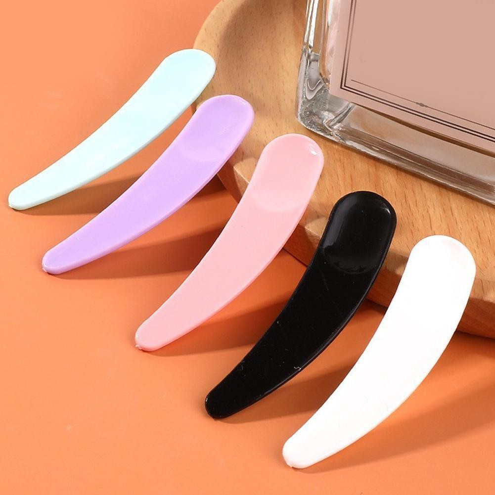 มาส์กหน้าขนาดเล็กช้อนพลาสติกครีม Crescent โค้ง Crescent Stick Shape ...