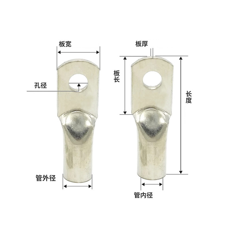 JG10 Square Copper Nose Copper Wire Nose Copper Wire Ear Cable Terminal ...
