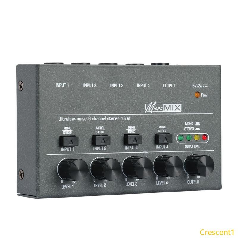 Crescent1 Ultra Lownoise 4channel Line Mixer Dx400 สเตอร โอผสม Dj Mixer