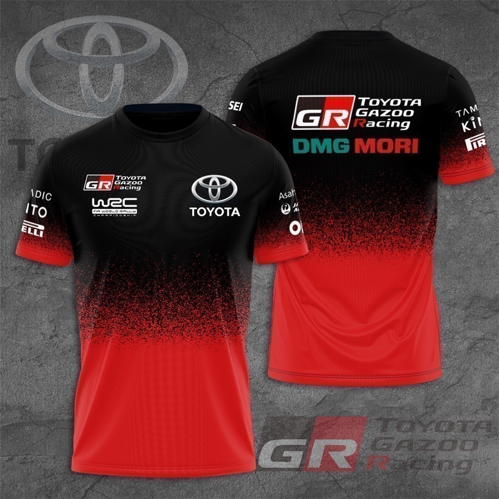 2025 แฟชั่น Toyota Gazoo Racing DMG Mori W2C เสื้อยืดผู้ชายฤดูร้อนแขน ...