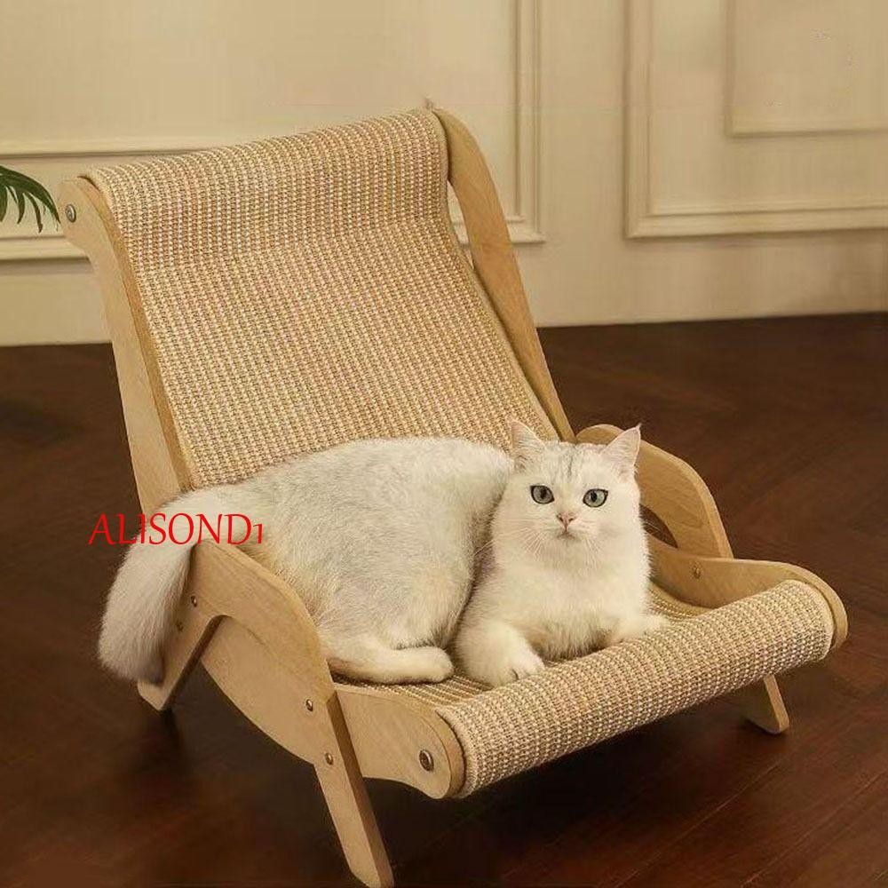 ALISOND1 2 in 1 Cat Sisal Chair, Elevated Moisture-proof Pet Rocking ...