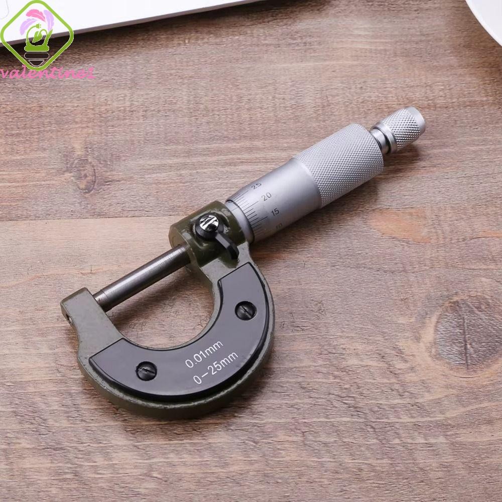 VALENTINE Mechanical Micro Caliper, 0-25 มม.ขนาดด้ายภายนอกไมโครมิเตอร์ ...