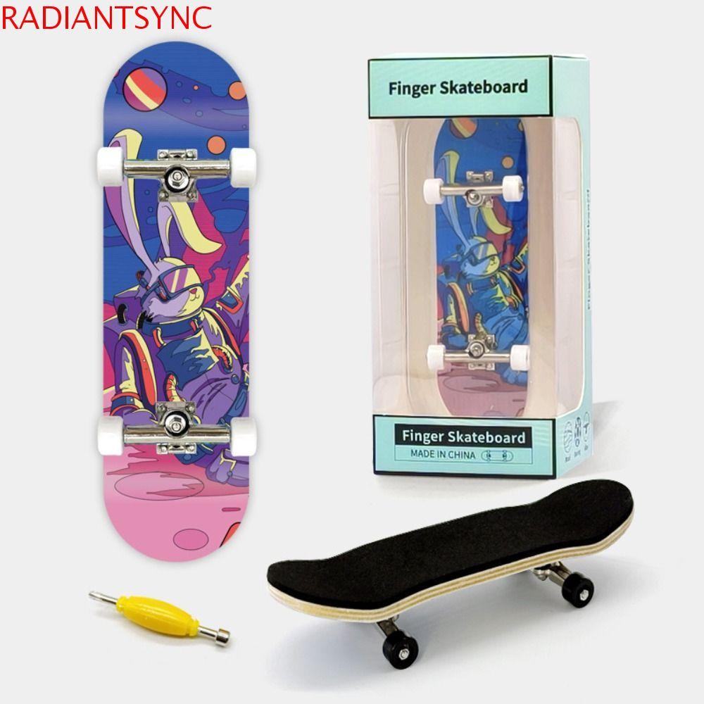 RADIANTSYNC DIY ไม้ Fingerboard, Maple ไม้ 5 ชั้นสเก็ตบอร์ดนิ้ว, นิ้วสกู๊ตเตอร์สเก็ตแบริ่งล้อ ...