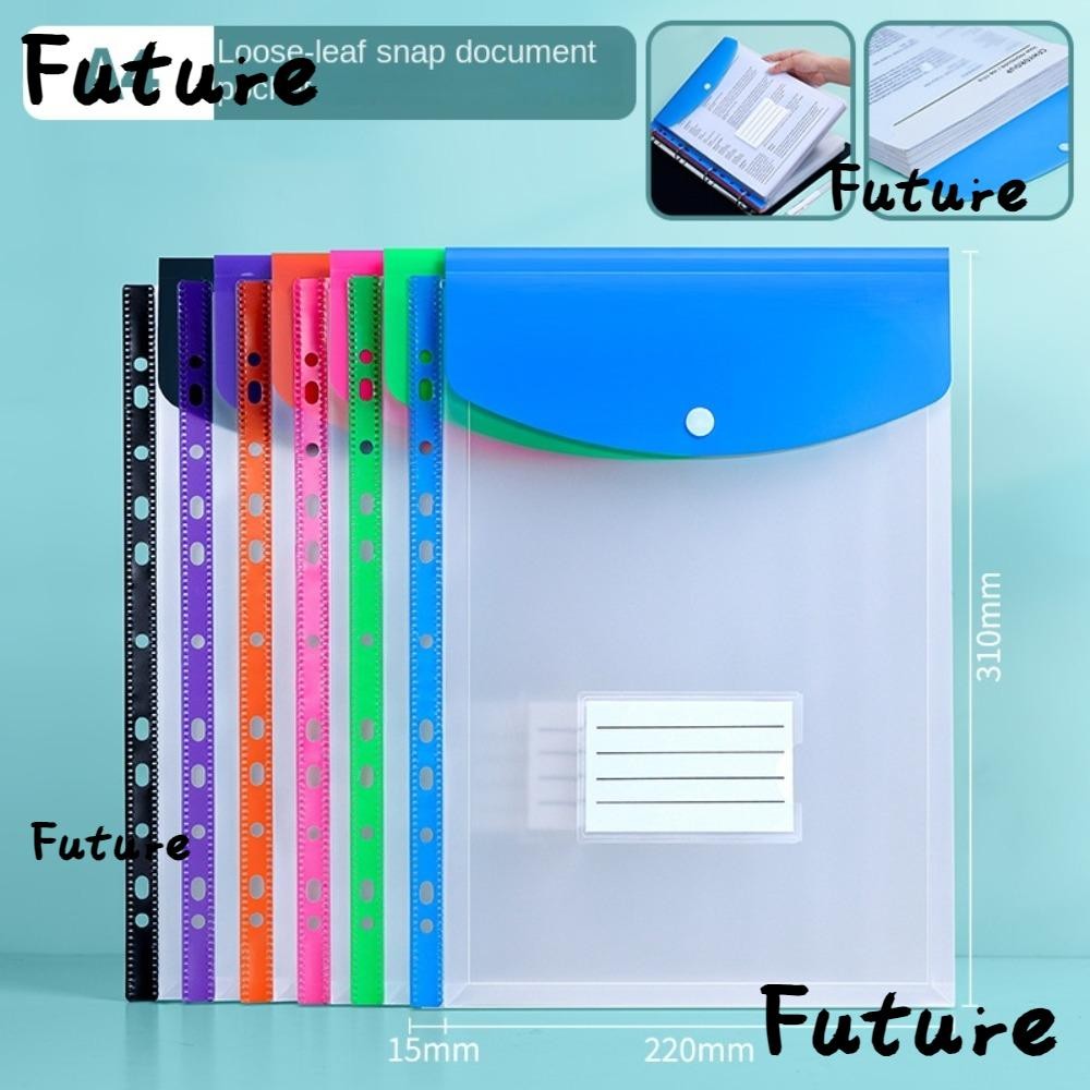 FUTURE 6 pcs Binder โฟลเดอร์, PP A4 Binder กระเป๋า,ซองจดหมายขนาดใหญ่ ...