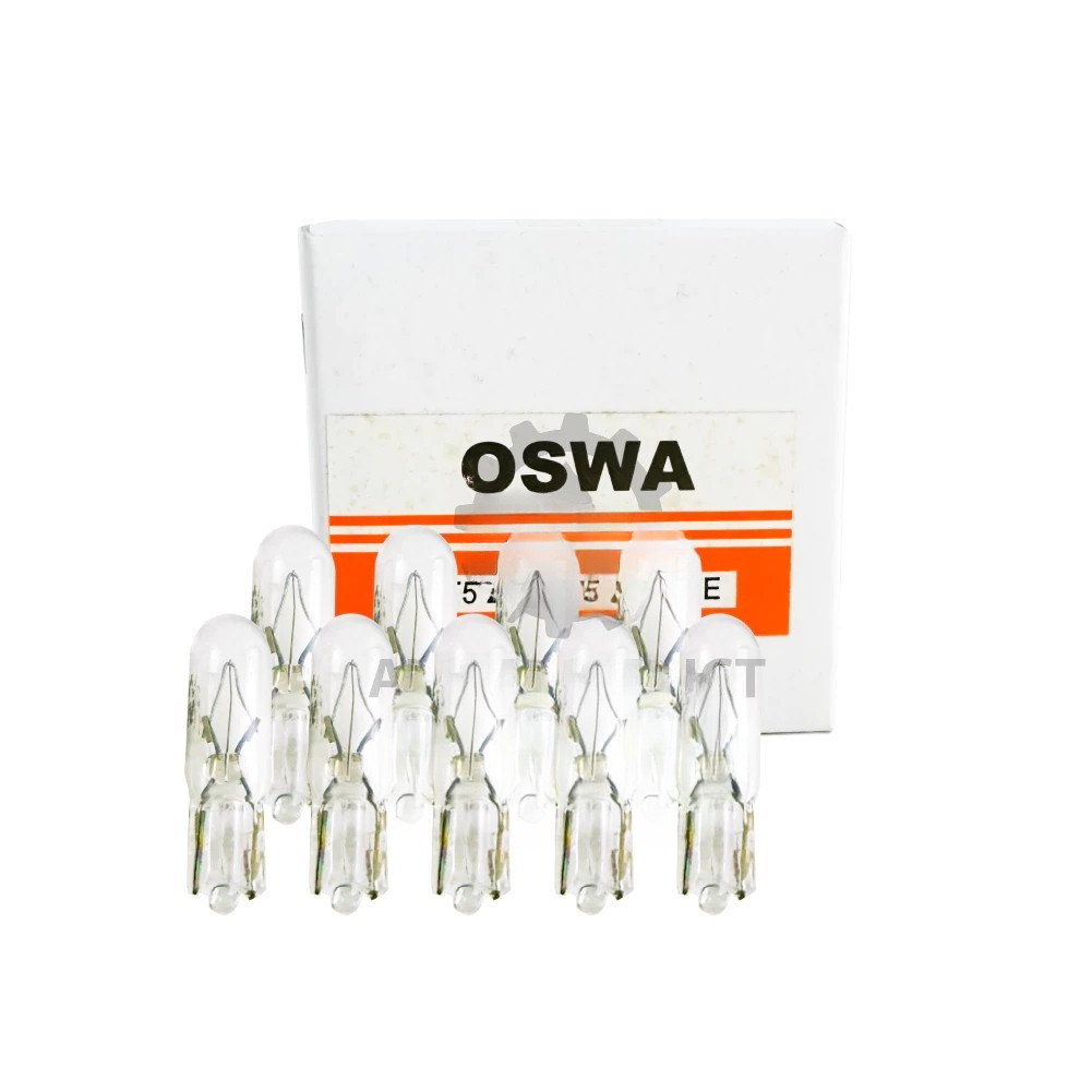 หลอดไฟ T5 24V1.2W ไฟหน้าปัทม์แบบเสียบ จำนวน 1 กล่อง 10 ดวง OSWA ...