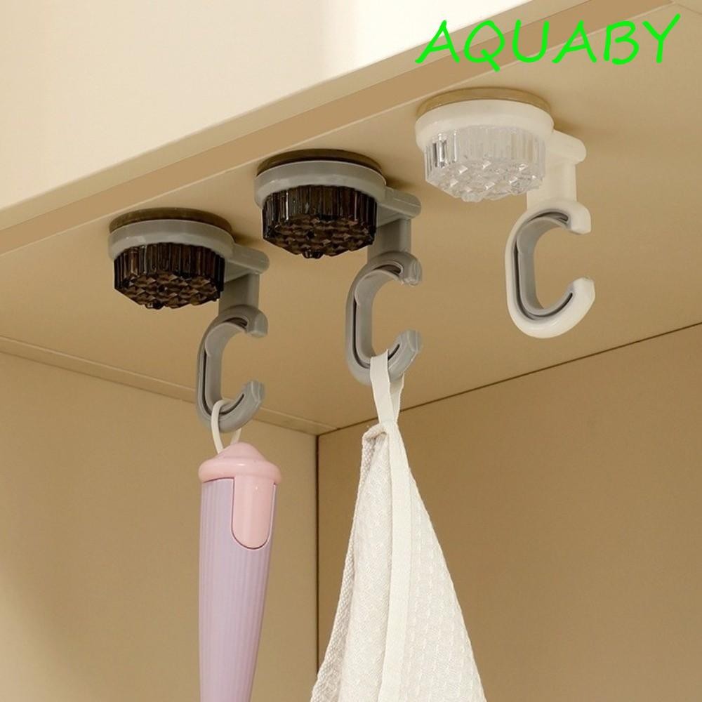 AQUABY 3 ชิ้น Mop Storage Rack,ถ้วยดูดสูญญากาศแขวนผนัง Mop Hook Hanger,Organizer Rack Strong ...