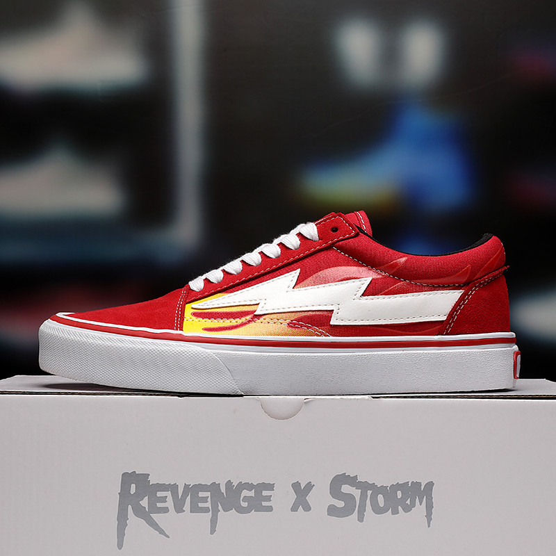 รองเท้าผู้ชาย Revenge Storm x Storm Flame Lightning สไตล์ Kanye Star ...