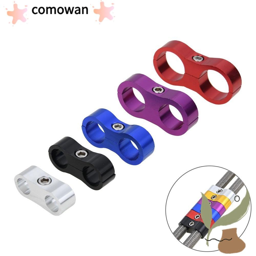 COMWAN Divider Clamp, Double Hole Oil Line Clamp อลูมิเนียม Universal ...