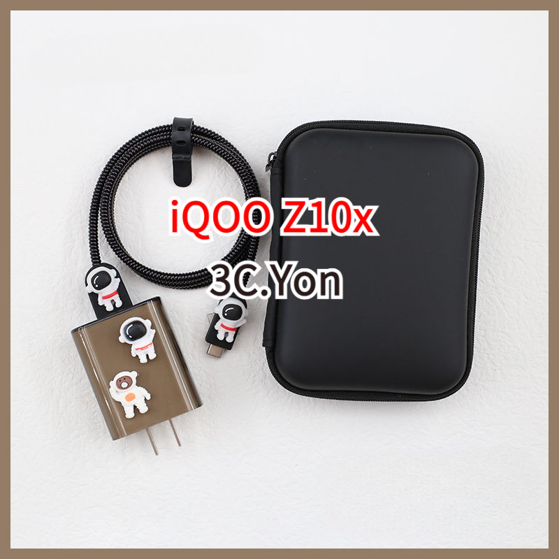 IQOO Z10x Charger Protector 44W พร้อมถุงเก็บ Anti-breaking สายทนทาน USB ...