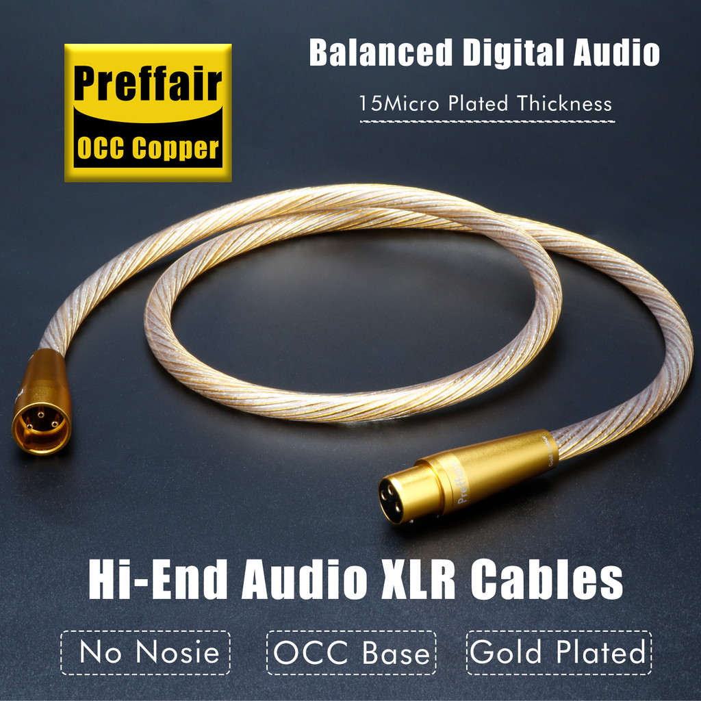 HI-End 110Ohm XLR Balanced Coaxial Digital Cable Signal Line AES / EBU ...