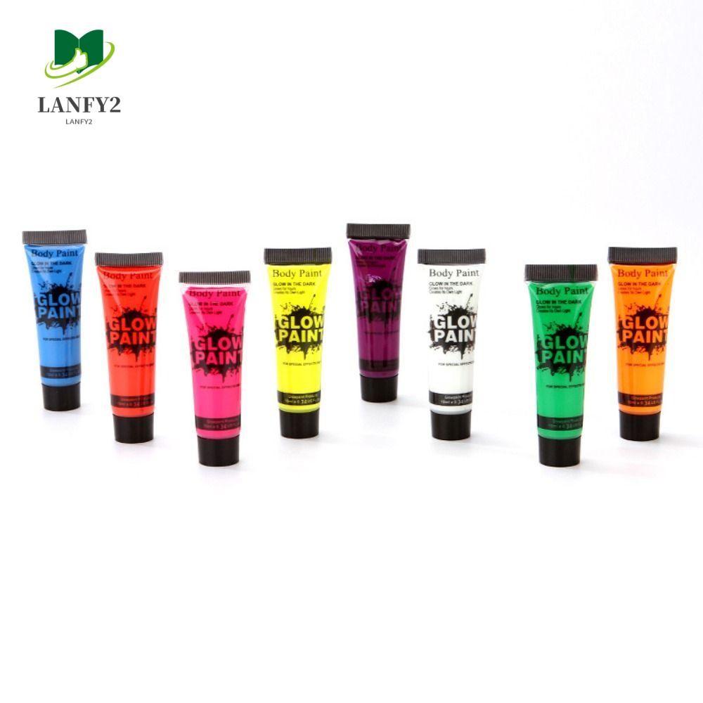ALANFY Face Fluorescent Glow Paint, 10ml เด็กแต่งหน้า Body Art ภาพวาด ...