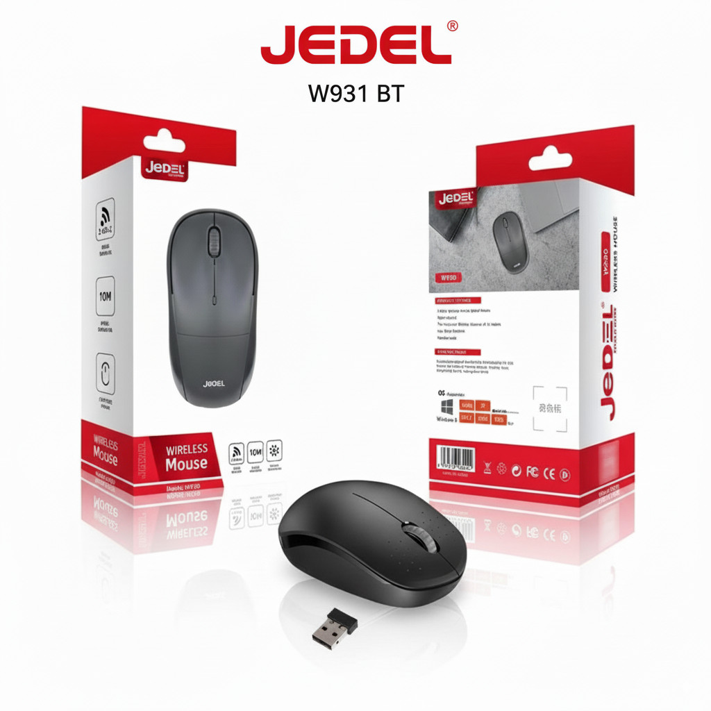 เม้าส์ไร้สาย Blutooth รุ่น JeDEL W931 WIRELESS MOUSE JEDEL W931BT | Shopee Thailand