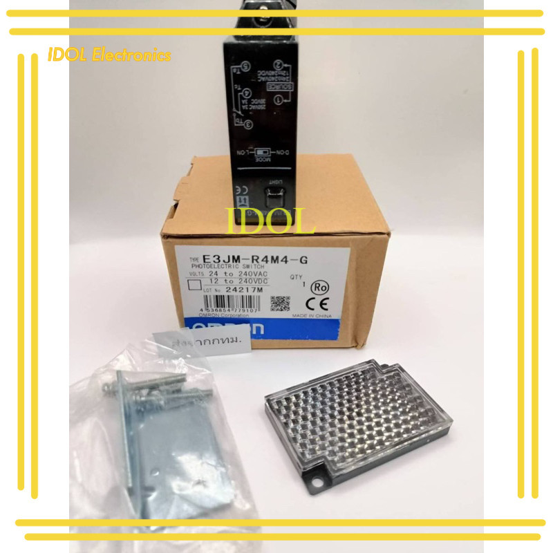 แท้ E3JM-R4M4-G ยี่ห้อ Omron Photoelectric Sensor ระยะ 4 เมตร พร้อม แผ่นสะท้อนจากไทย สินค้าคูณ ...