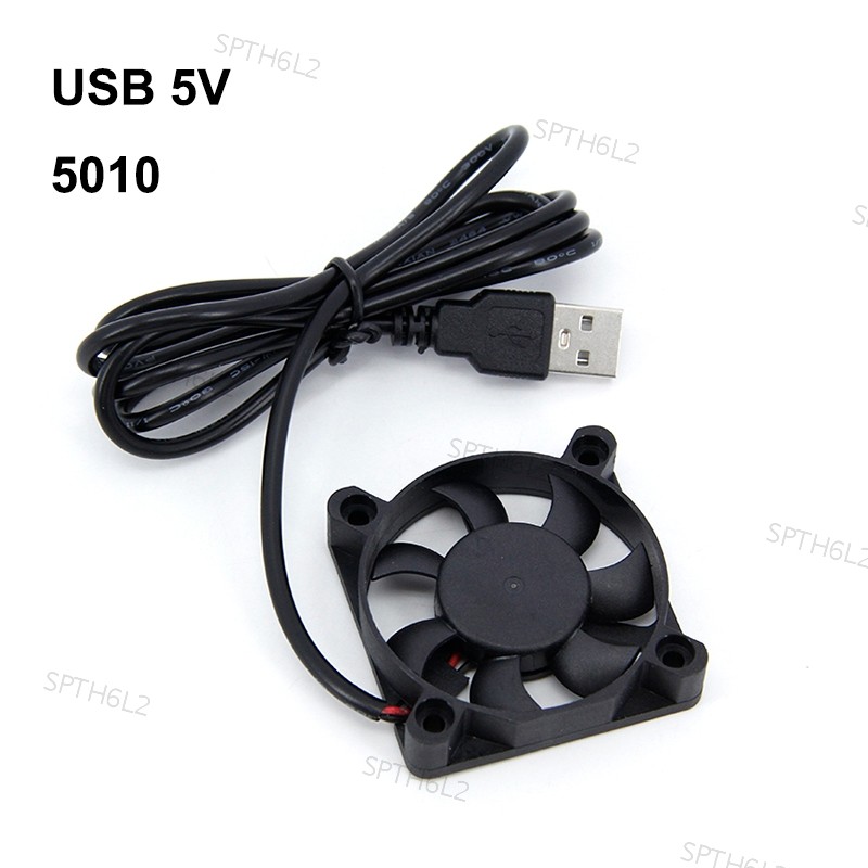 5 ซม.5V USB 5010 อินเทอร์เฟซ DC 5010 พัดลมระบายความร้อนไร้แปรงถ่านพัดลมสาย USB สําหรับ ...