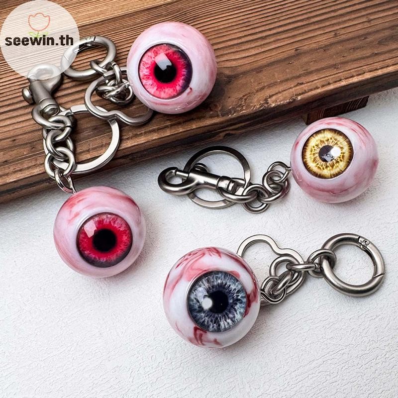 พวงกุญแจตาเรซิ่นสไตล์ Halloween Devil Eyes สำหรับกระเป๋าเป้หรือกระเป๋า ...