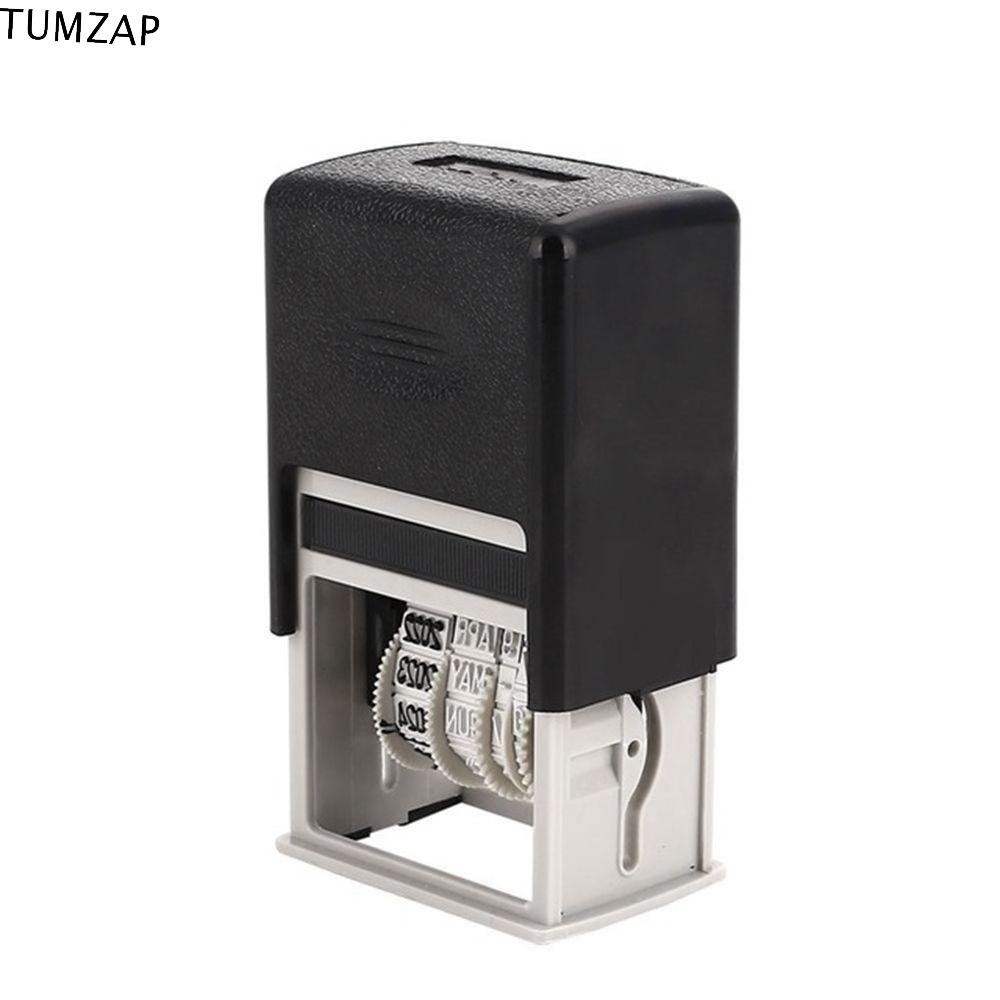 TUMZAP วันที่แสตมป์ ABS ภาษาอังกฤษ Self-Inking DIY Scrapbooking โลหะอุปกรณ์ปั๊มซีลสะดวกวันที่ซีล ...