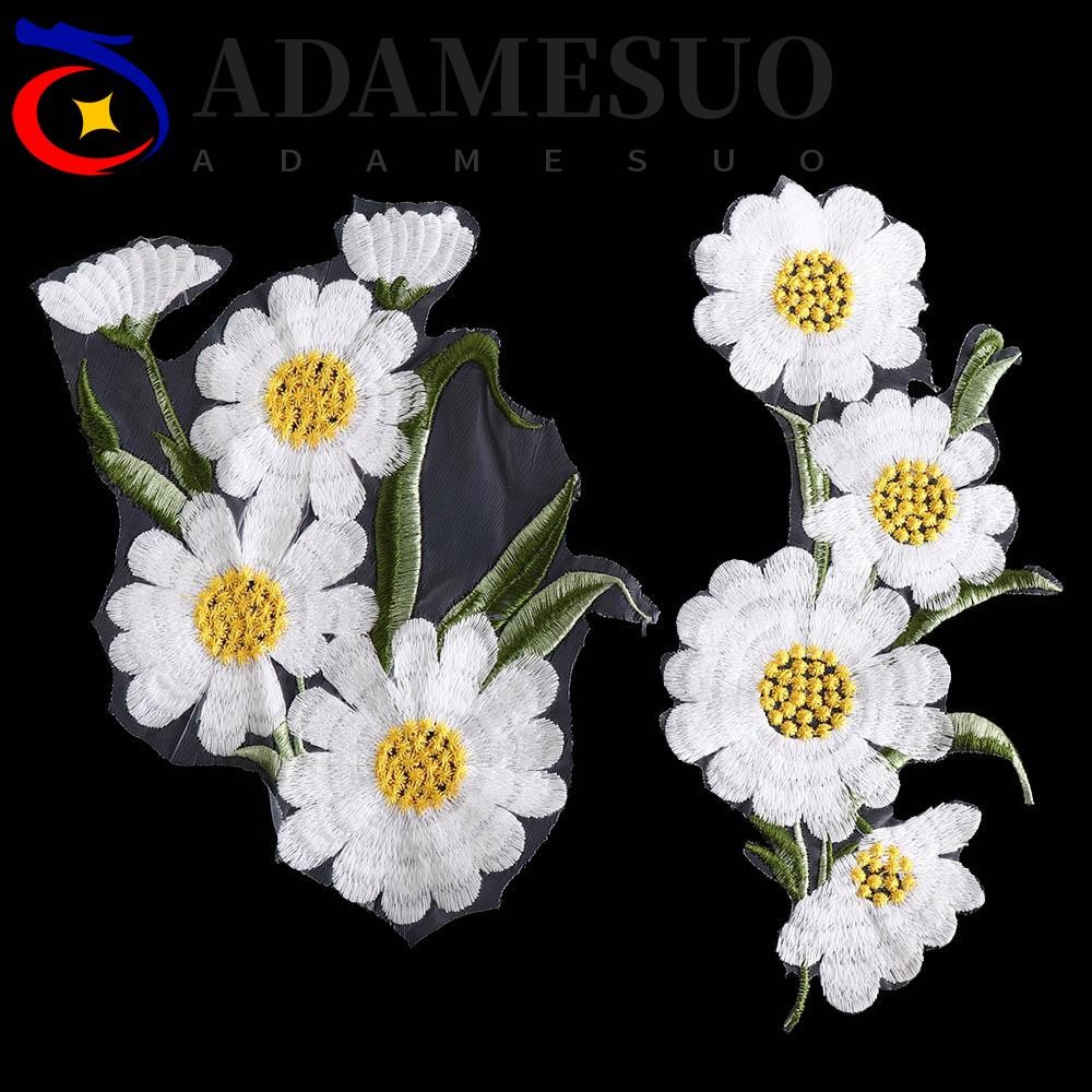 ADAMESUO ดอกไม้ปักแพทช์ Daisy สำหรับเสื้อผ้า, อุปกรณ์เสริม vintage และ elegant | Shopee Thailand