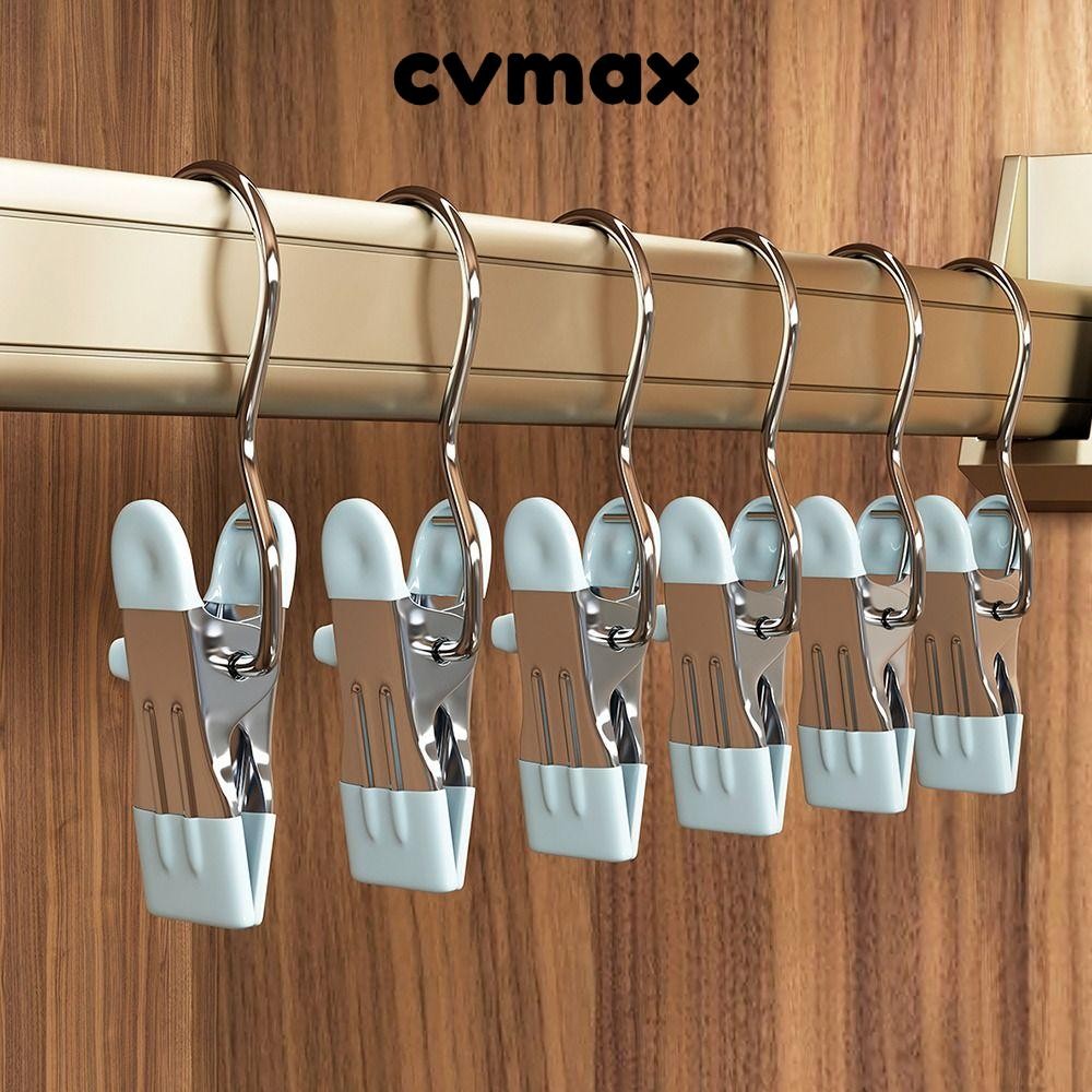 CVMAX 1/5/10PCS คลิปอบแห้งเสื้อผ้า, พร้อมตะขอกันลมสแตนเลสกางเกงคลิป, แบบพกพา Antislip เสื้อผ้า ...